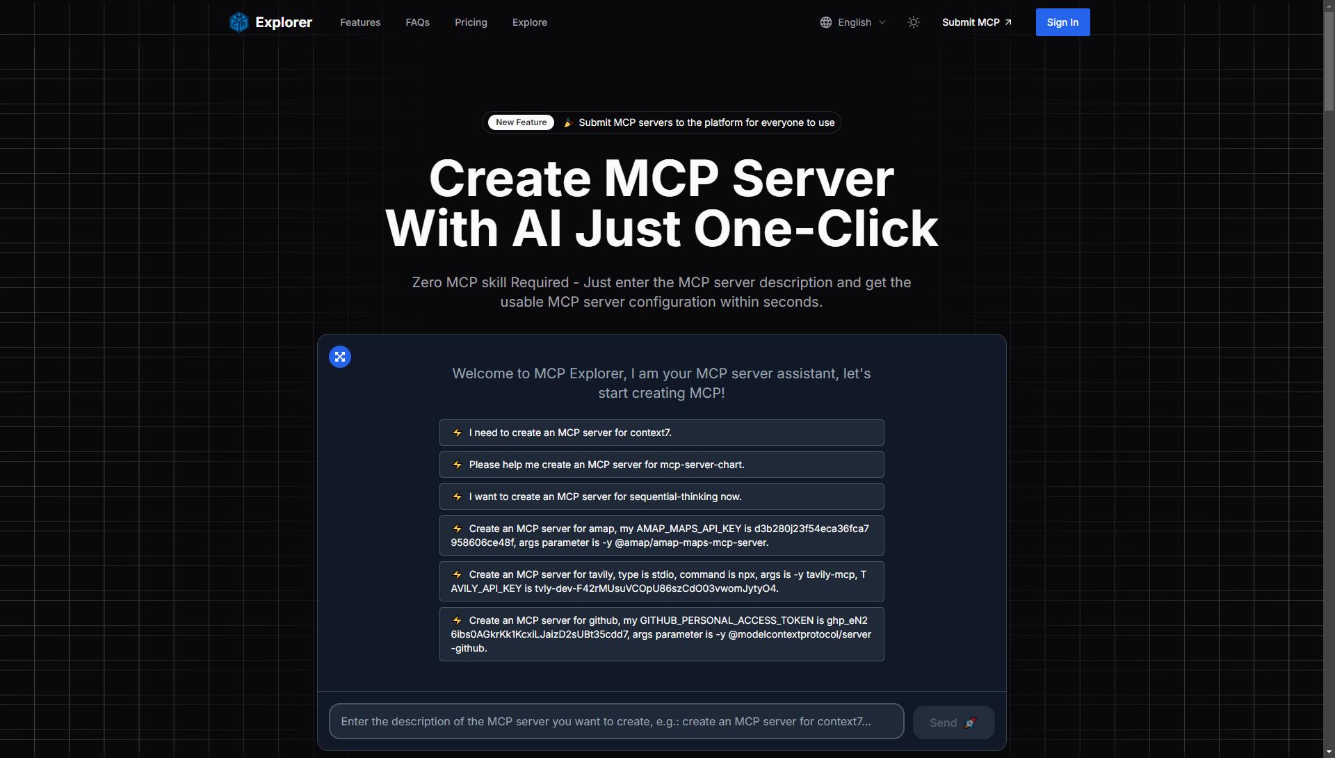 MCP Explorer - 🚀Create MCP Server With AI Just One-Click. Zero MCP skill R | Productburst